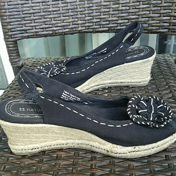 Naturalizer | Shoes | Comfy Naturlizer Black Wedge Heel Sandals | Poshmark
